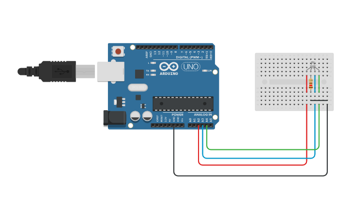 Circuit design Rgb, simple. - Tinkercad