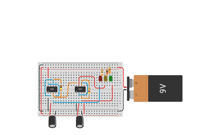 Circuit Design Copy Of Traffic Light Control 555 Timer Ic Tinkercad