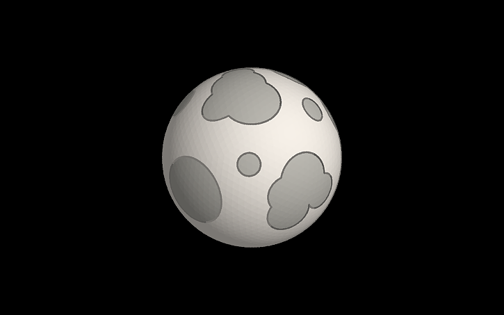 3D design Moon - Tinkercad
