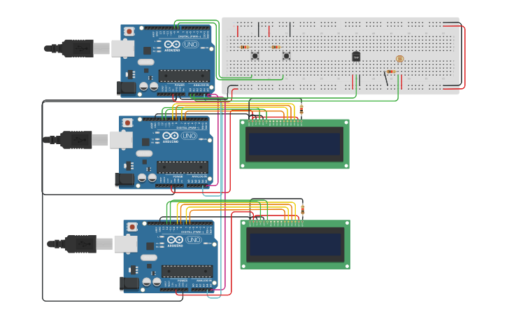 Circuit design I2C Button - Tinkercad