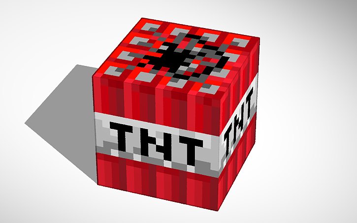 3D design Minecraft TNT - Tinkercad