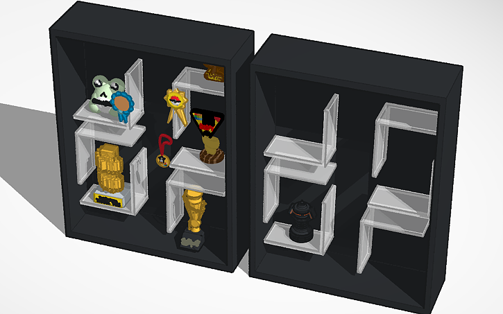 3D design Trophy Case - Tinkercad