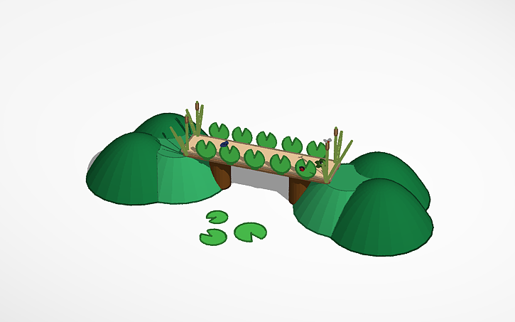 3D design Frog Bridge - Tinkercad