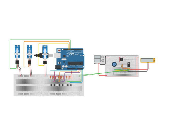 Circuit design Brazo Robotico - Tinkercad