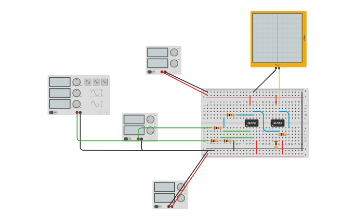 Circuit design Signal Conditioning - Tinkercad