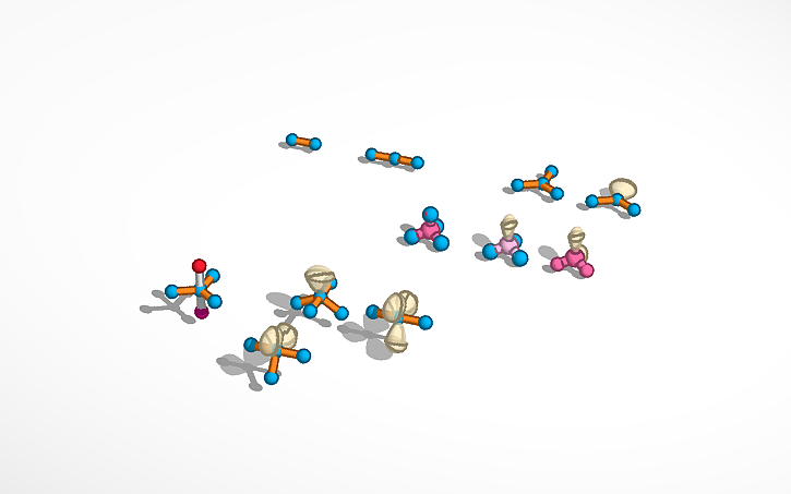 3D design Geometria Molecular - prof. Maduro - Tinkercad