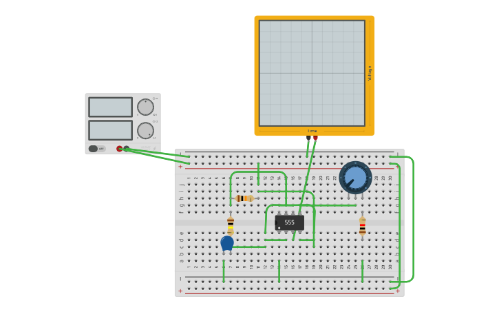 Circuit design B. Voltage Controlled Oscillator - Tinkercad