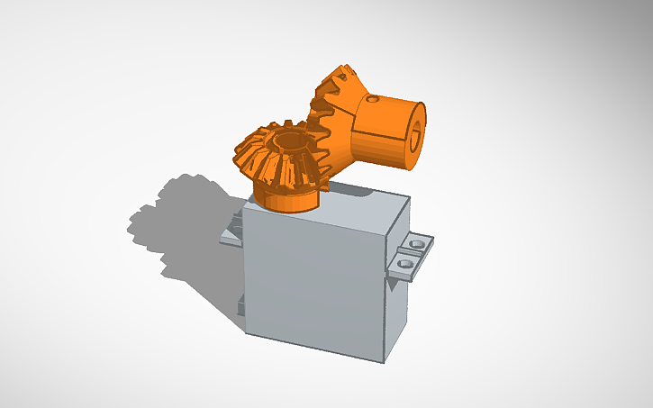 3D design bevel gear for MG996R - Tinkercad