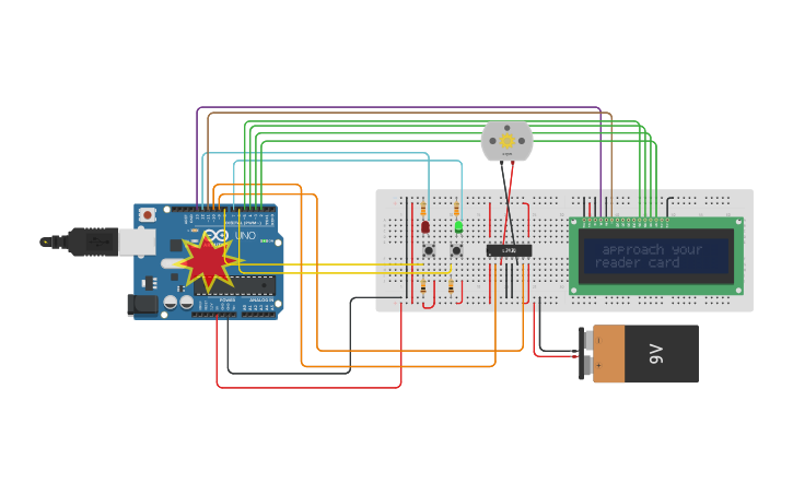 Circuit design Bomba RFID - Tinkercad