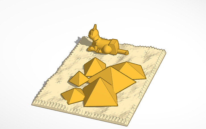3D design desert/pyramid - Tinkercad