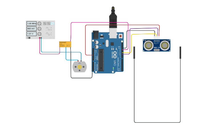 Circuit design Simulasi Pengendalian Pompa Air Otomatis dengan Arduino ...