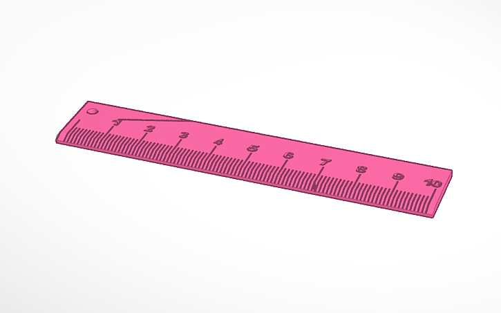 3D design liniaal cataleya - Tinkercad
