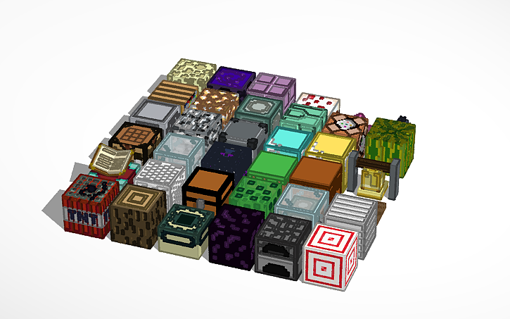3D design Random Minecraft Blocks - Tinkercad