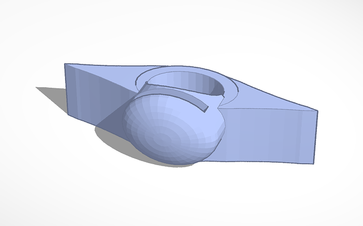 3D design Page Splitter w/ coin cell throwie slot - Tinkercad