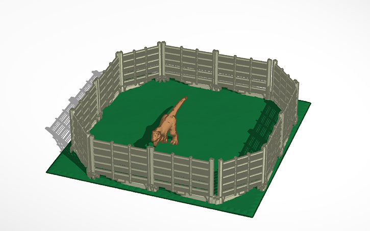3D design 霸王龙围栏 - Tinkercad
