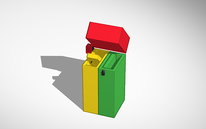 3D design Copy of Automatic Sorting Trash Bin - Tinkercad