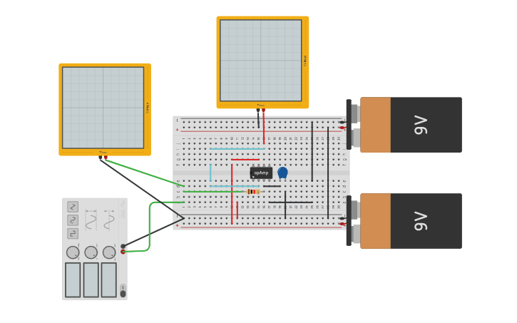 Circuit design Active Low Pass Filter - Tinkercad