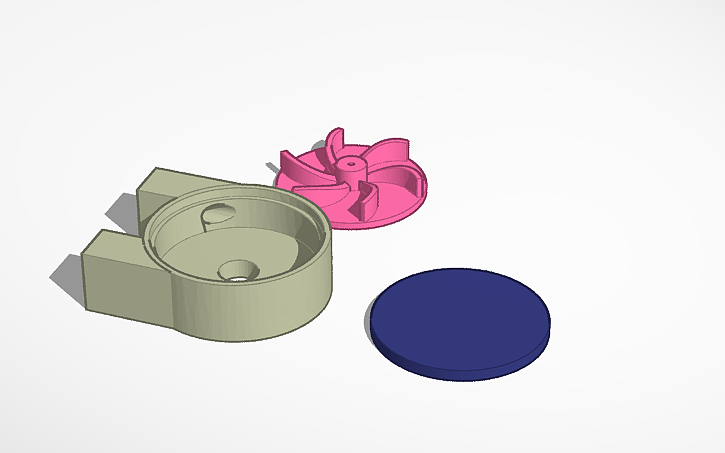3D design water pump V1 - Tinkercad