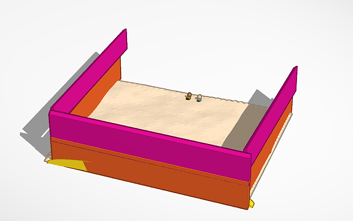 3D design two people looking at the sunset - Tinkercad