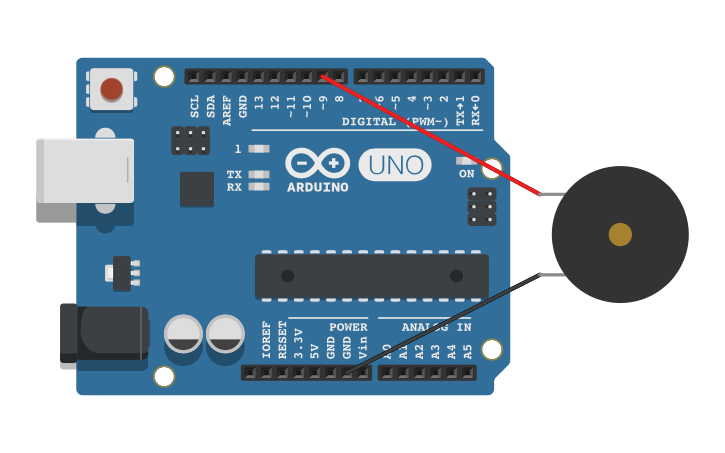 Circuit design Music of Mario - Tinkercad
