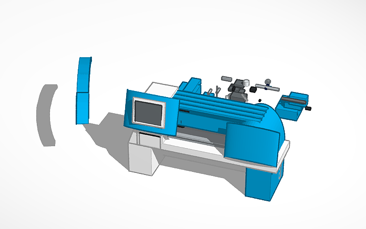 3D design TORNO CNC - Tinkercad