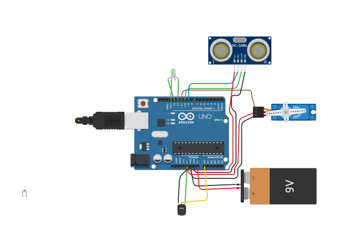 Circuit design Radar - Tinkercad