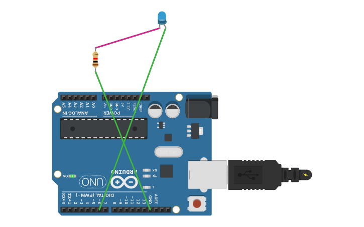 Circuit design LED - Tinkercad