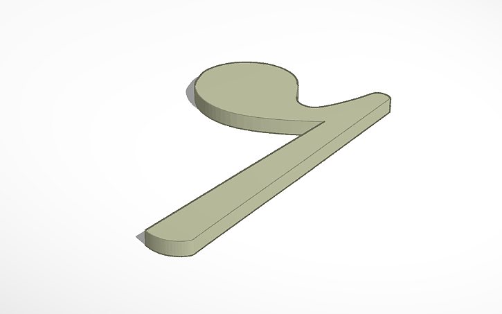 3D design Eighth Rest - Tinkercad