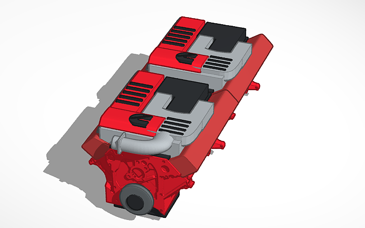 3D design EDGE 24v cummins 7.3L turbo diesel V16 - Tinkercad