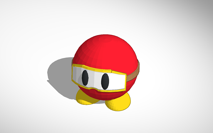 3D design Pooka from "Dig Dug" - Tinkercad