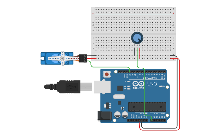 Circuit Design Эксперимент 17 Пантограф зд№1 Tinkercad