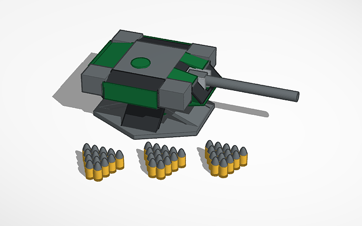 3D design anti aircraft turret - Tinkercad