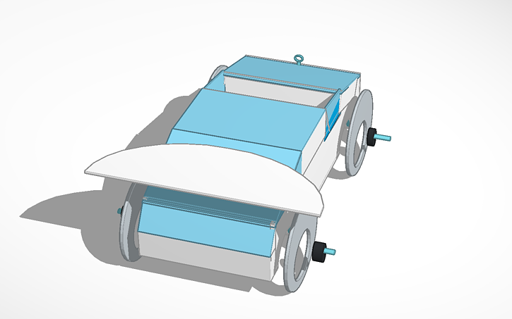 3D design rubber band car - Tinkercad