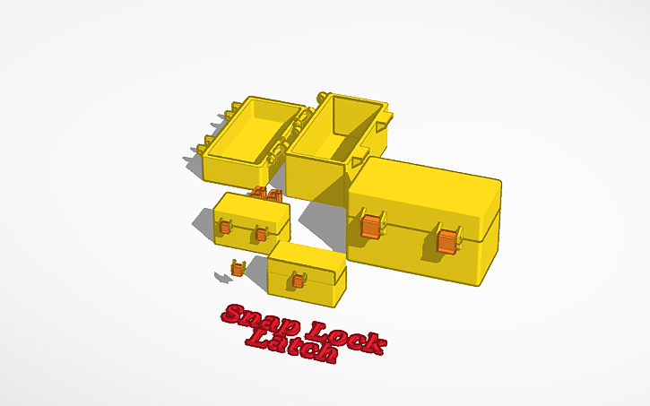 3D design Snap Lock Latch Design - Tinkercad