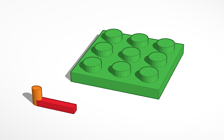 3D design Brick Lego - Tinkercad