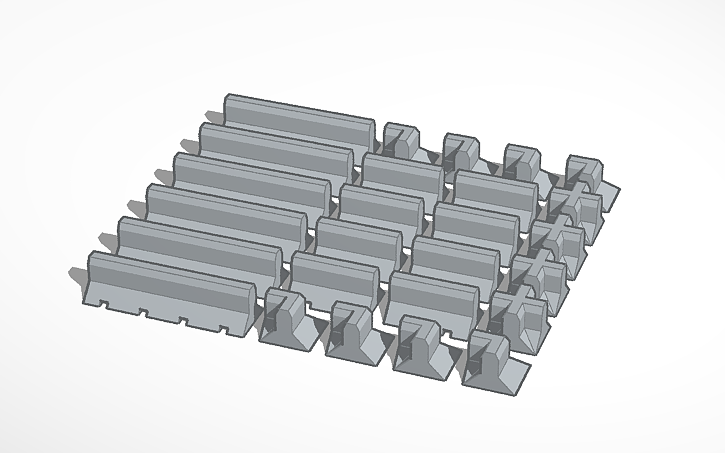 3D design CS002 - Concrete Barricades - Tinkercad