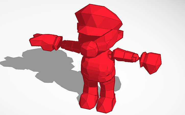 3D design Super mario 64 action figure - Tinkercad