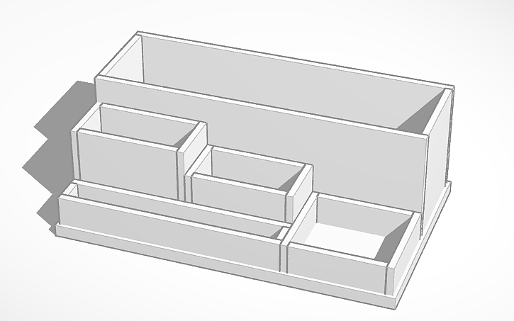3D design Desk organiser - Tinkercad