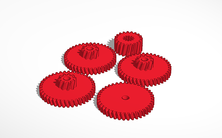 3D design GearBox - Tinkercad