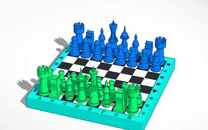 3D design Elven Chess board - Tinkercad