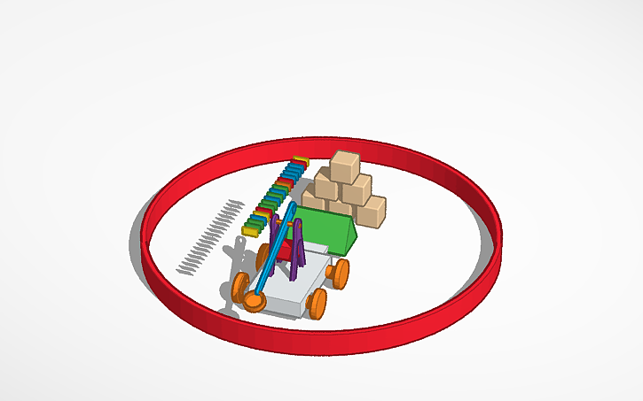3D design Copy of Robot Challenge - move the boxes - Tinkercad