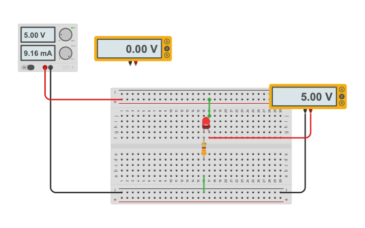 Circuit design Debugging - why doesn't the LED turn on - Tinkercad