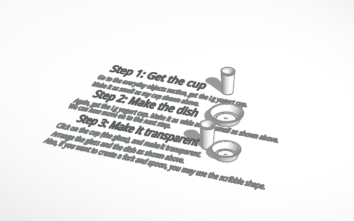 3D design How to create a dish and a glass - Tinkercad