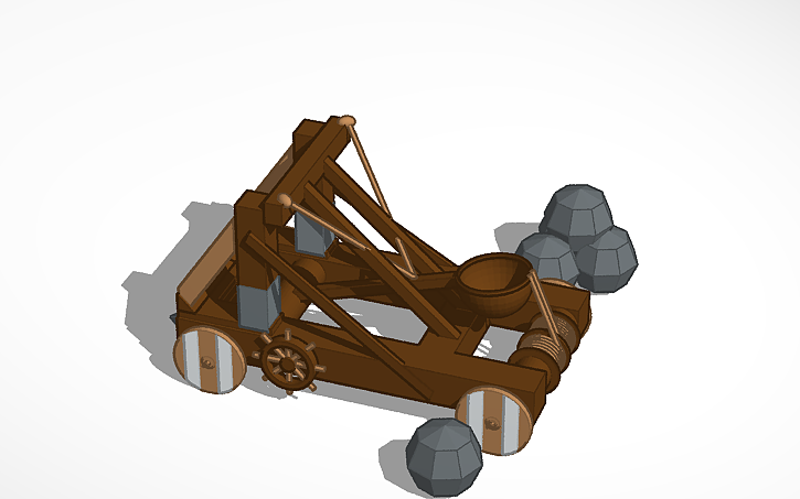 3D design catapult - Tinkercad