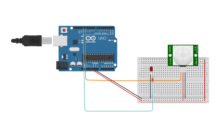 Circuit design sensor pir - Tinkercad