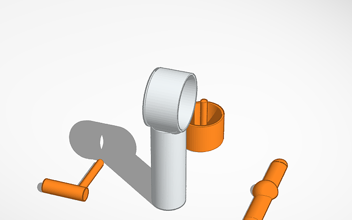 3D design 3D Printed Hand Crank Fan - Tinkercad