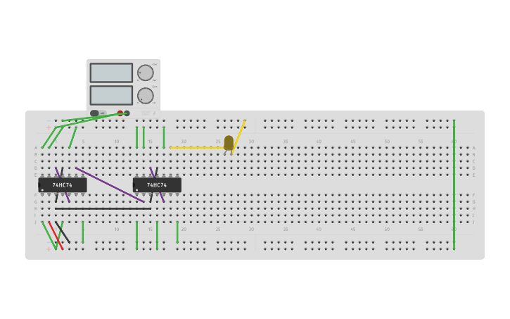Circuit design Serial Input to Serial Output (SISO) - Tinkercad