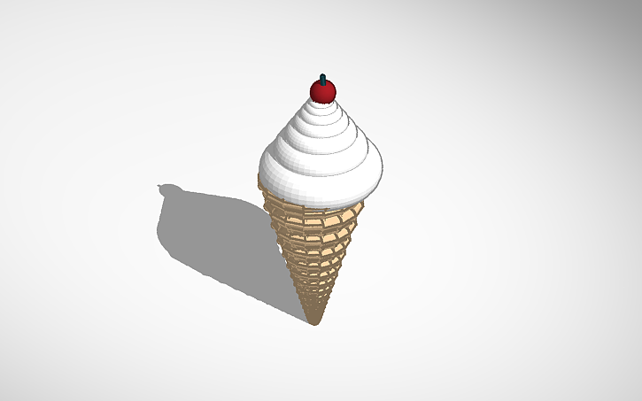 3D design Soft Serve waffle cone - Tinkercad
