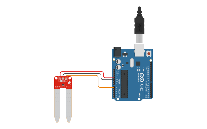 Circuit design DIY Plant Watering System using arduino 🎋 - Tinkercad