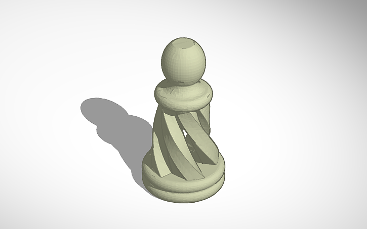 3D design Spiral Pawn - Tinkercad